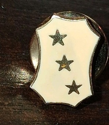Vintage Beta Theta Pi Pledge Three Star White Enamel Gold Tone Pin ...