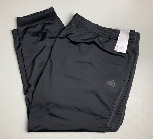 Adidas Track Sweat Pants Mens 5XL Big & Tall Black Tapered Comfort New ...
