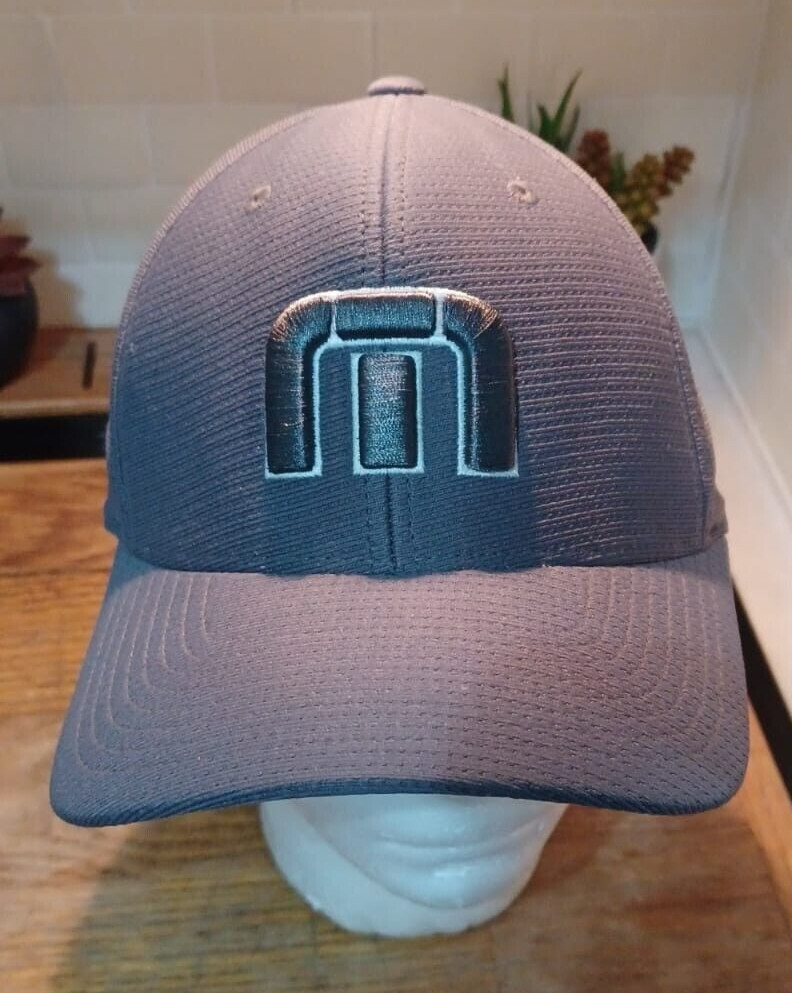 Travis Matthew FlexFit Golf Cap Gray Logo Embroidered… - Gem