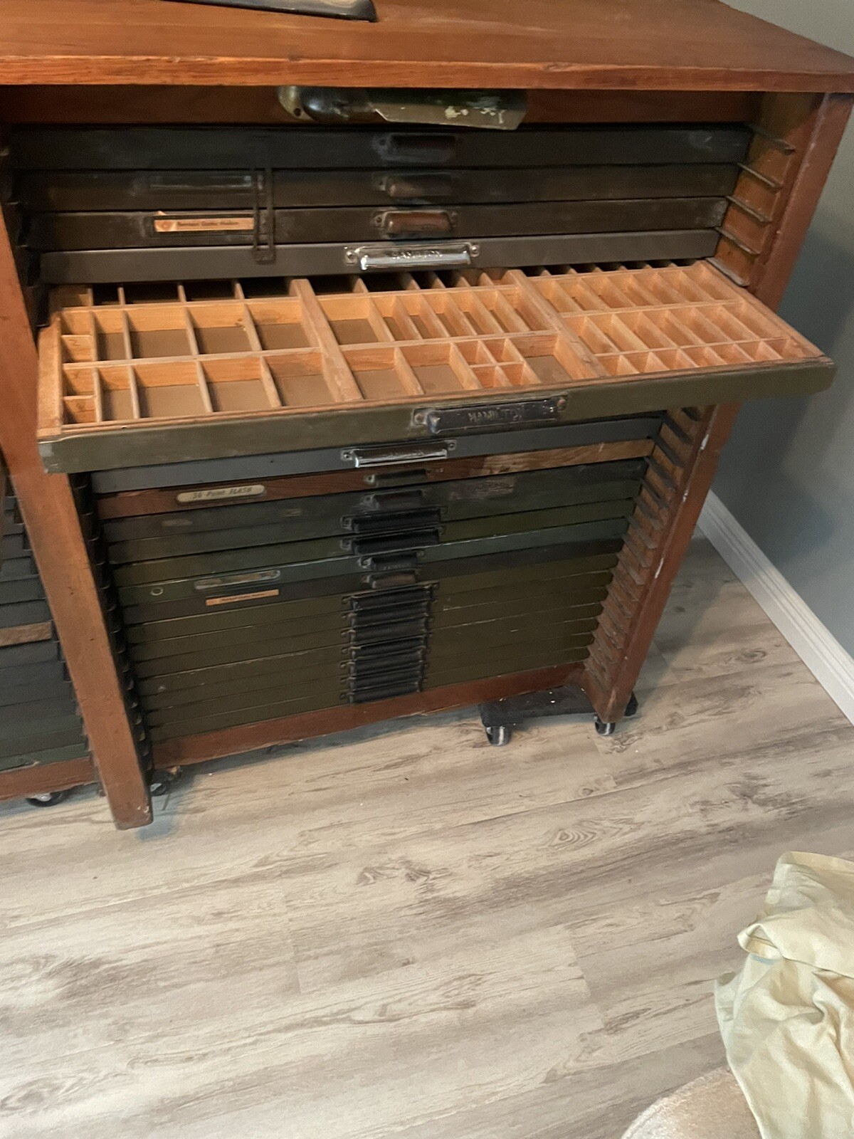 Vintage Hamilton Printers Cabinet With 48 Drawers Beautiful | eBay
