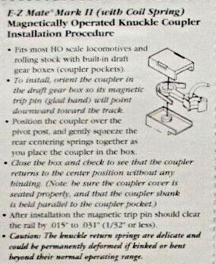 BACHMANN HO #78025 EZ MATE MARK II CENTER SHANK COUPLER, pk. 5 ...