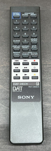 SONY RM-D690A REMOTE CONTROL For DAT Tape Deck Tested! | eBay