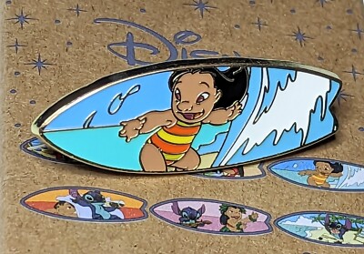 Disney Lilo & Stitch Surfboard Scenes Blind Box Pin - Lilo Surfing ...