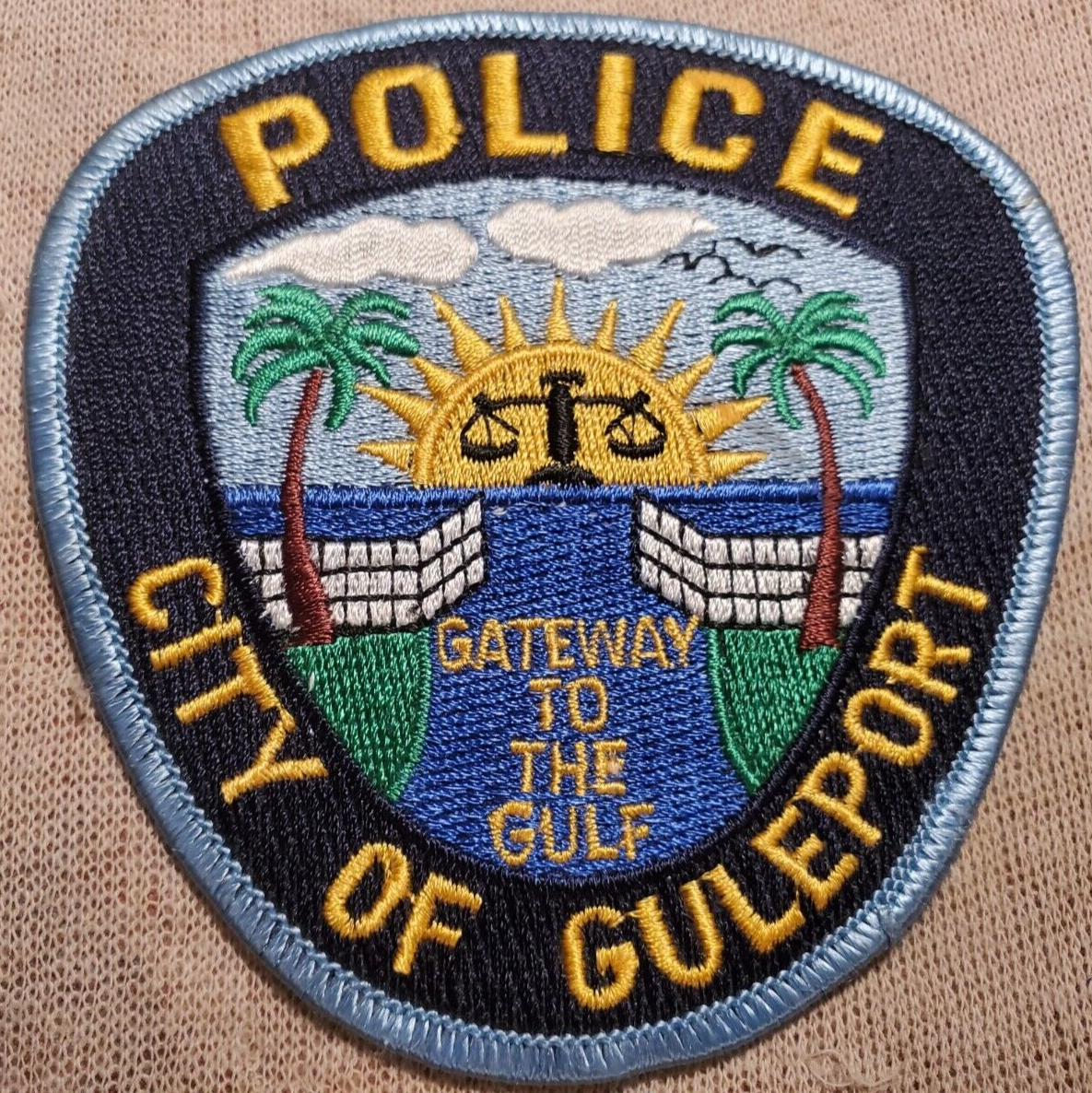 FL City of Gulfport Florida Police Shoulder Patch (Guleport Misprint ...
