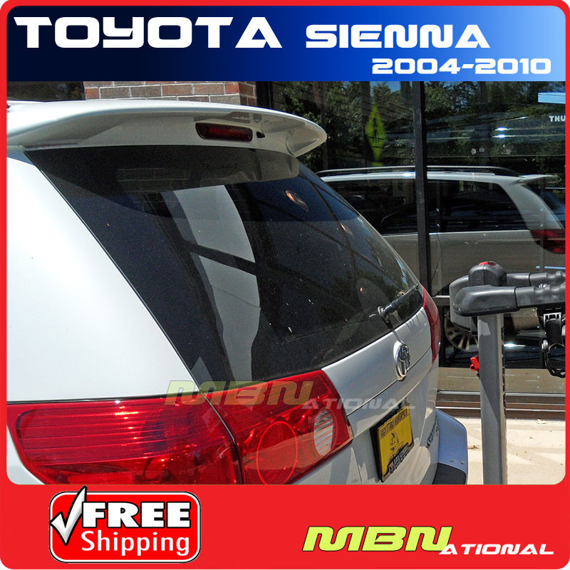 For 04-10 Toyota Sienna Rear Rail Roof Trunk Spoiler Painted ABS 202 ...