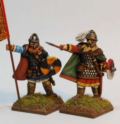 Barons War Footsore Early Saxon Chieftain 28mm Wargame Saga Miniature ...