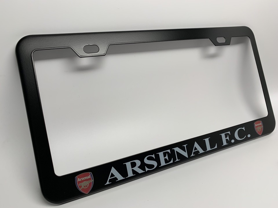 Black "ARSENAL F.C." License Plate Frame, Custom Made of Powder Coated ...