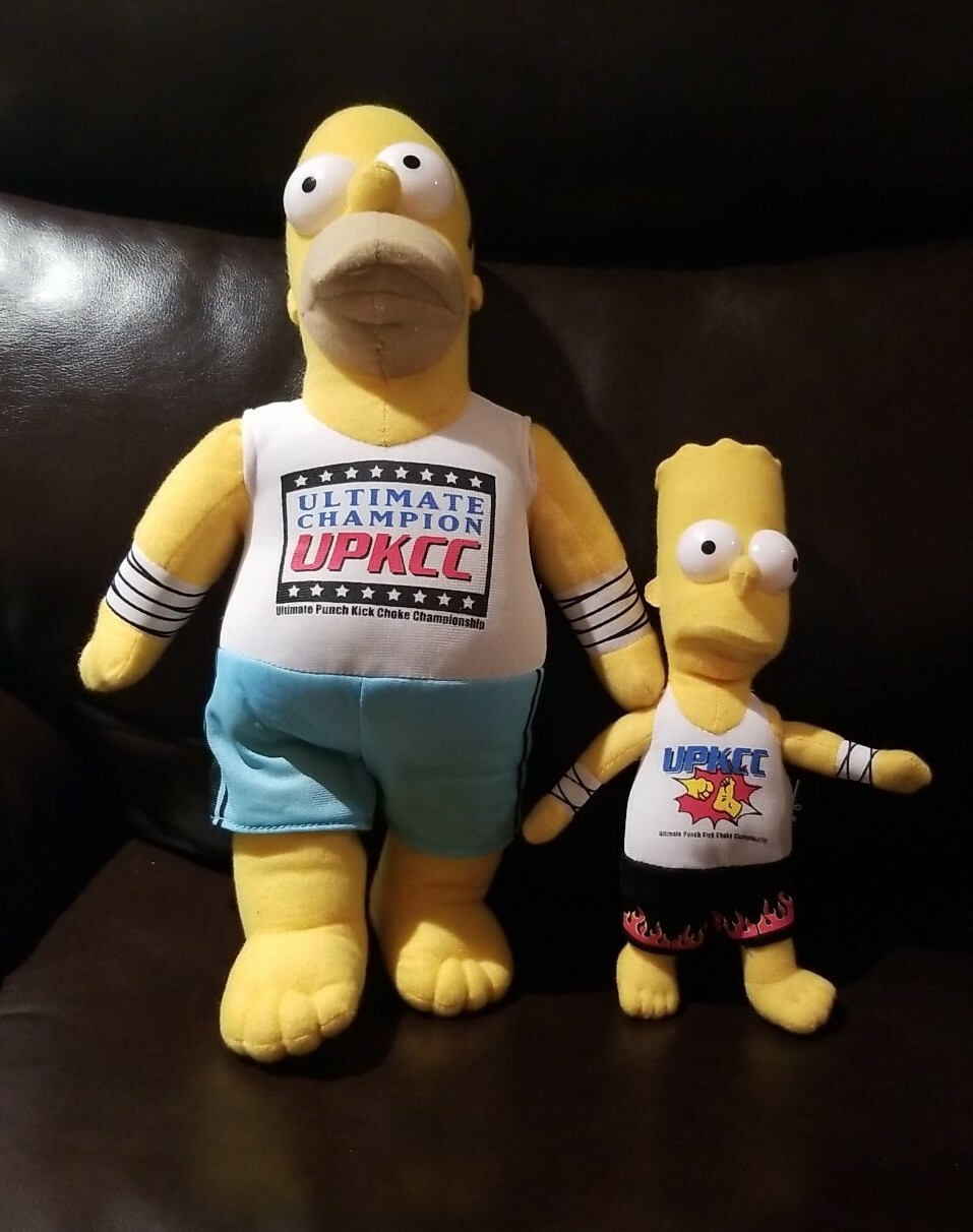 The Simpsons Bart & Homer UPKCC Plush Ultimate Punch Kick Choke ...