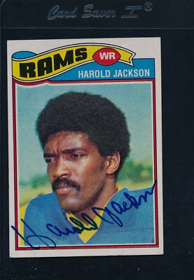 1977 Topps #445 Harold Jackson Rams Signed Auto *31607 | eBay