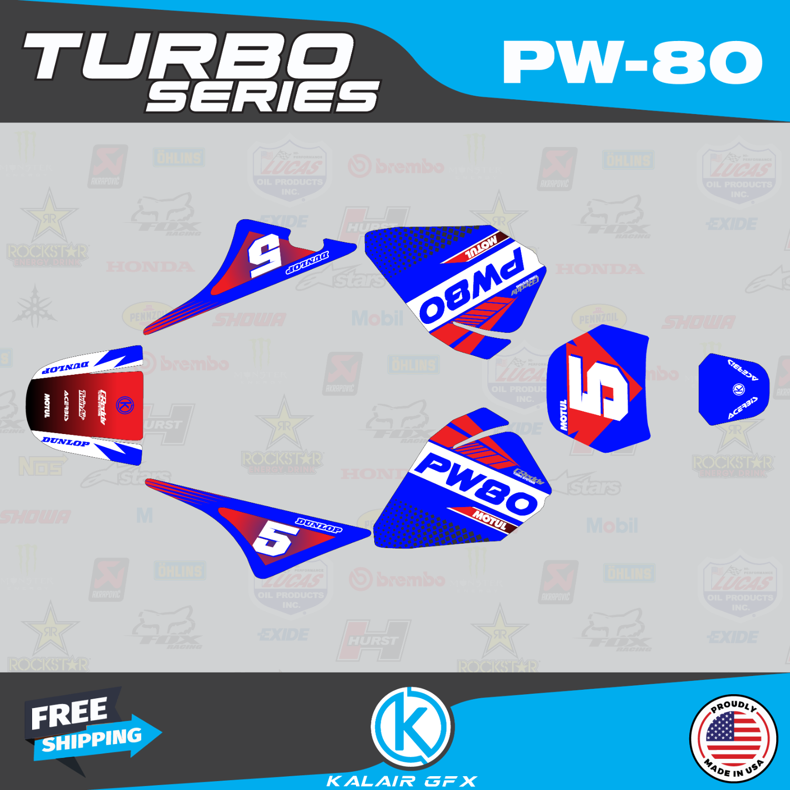 Graphics Kit for Yamaha PW80 (1990-2023) PW-80 PW 80 Turbo Series ...