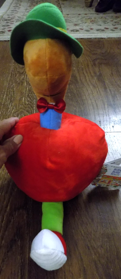 Kohls Cares Classic Lowly Worm Apple Plush 12” Richard Scarry Busy Busy ...
