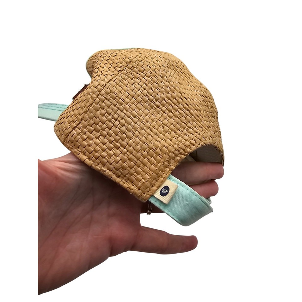 Roxy Womens Strapback Baseball Hat Cap Straw and Light Blue Beachy | eBay