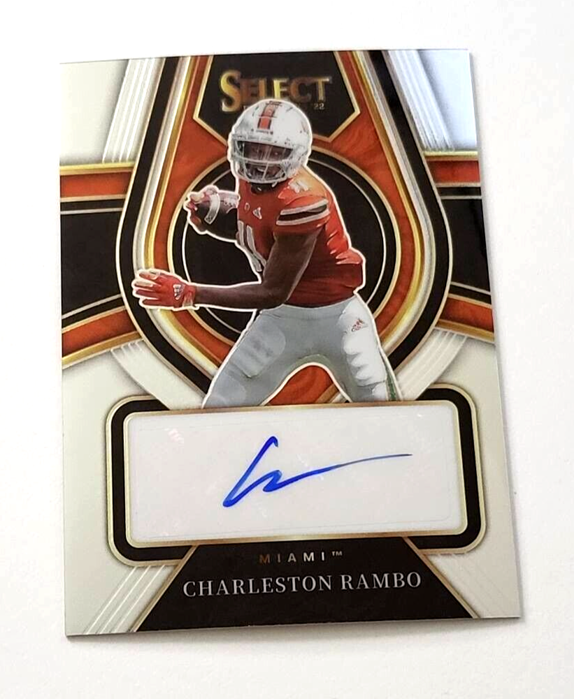 CHARLESTON RAMBO 2022 PANINI SELECT DRAFT PICKS AUTO ROOKIE CARD ...