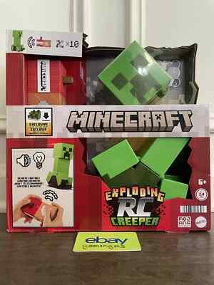 Minecraft Exploding RC Creeper Car Lights & Sounds with DLC Code Mattel ...