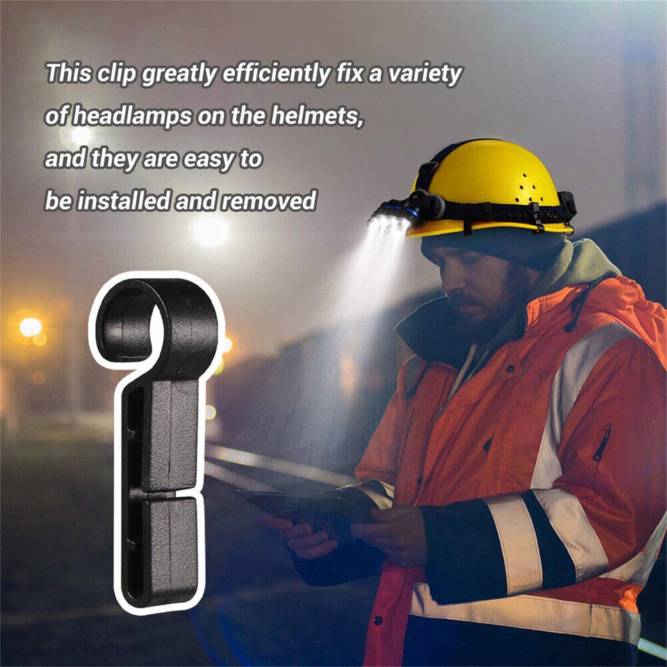 10Pcs Helmet Clips for Headlamp,Head Light Clamp Hard Hat Cap Safety ...