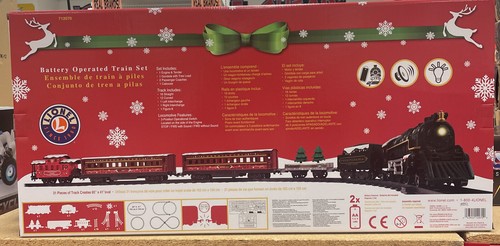 Lionel 37-Piece Holiday Battery Operated Train Set 712070 Pennsylvania ...