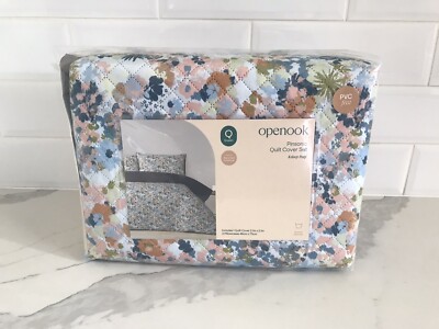 Openook Pinsonic Quilt Cover Set Pillowcase Kelsey Posy Queen Size Bed ...