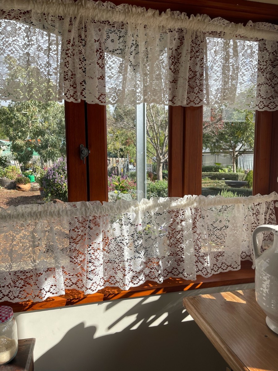 Dutch Lace Curtains New European Dutch Windmills 12 Valance Scalloped