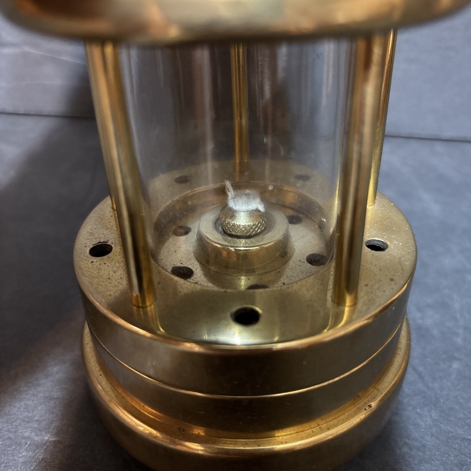 VTG Brass British Coal Mining Miners lamp Aberaman Colliery Wales UK | eBay