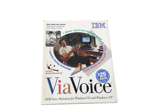 ViaVoice IBM Voice Dictation for Windows 95 & NT ~ 1997 ~ CD-ROM | eBay