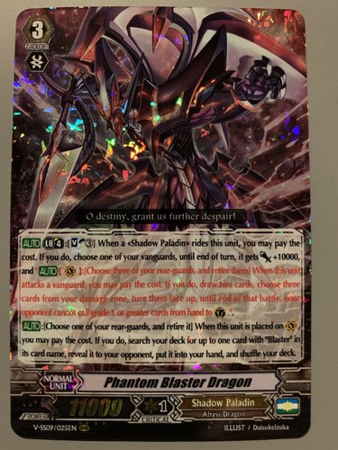 CARDFIGHT VANGUARD PHANTOM BLASTER DRAGON (SHADOW PALADIN) V-SS09/025EN ...