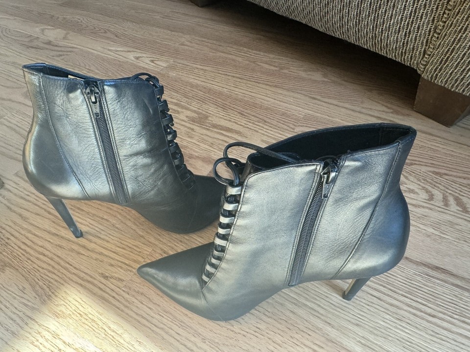 ALDO Jonasson Lace Up Ankle Booties Stiletto Heels Women’s Size 7 Made ...