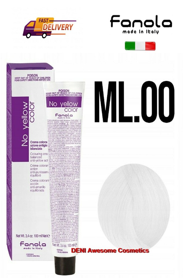 Fanola No Yellow Color Cream Colouring Blonde Hair Dye Anti Yellow ...