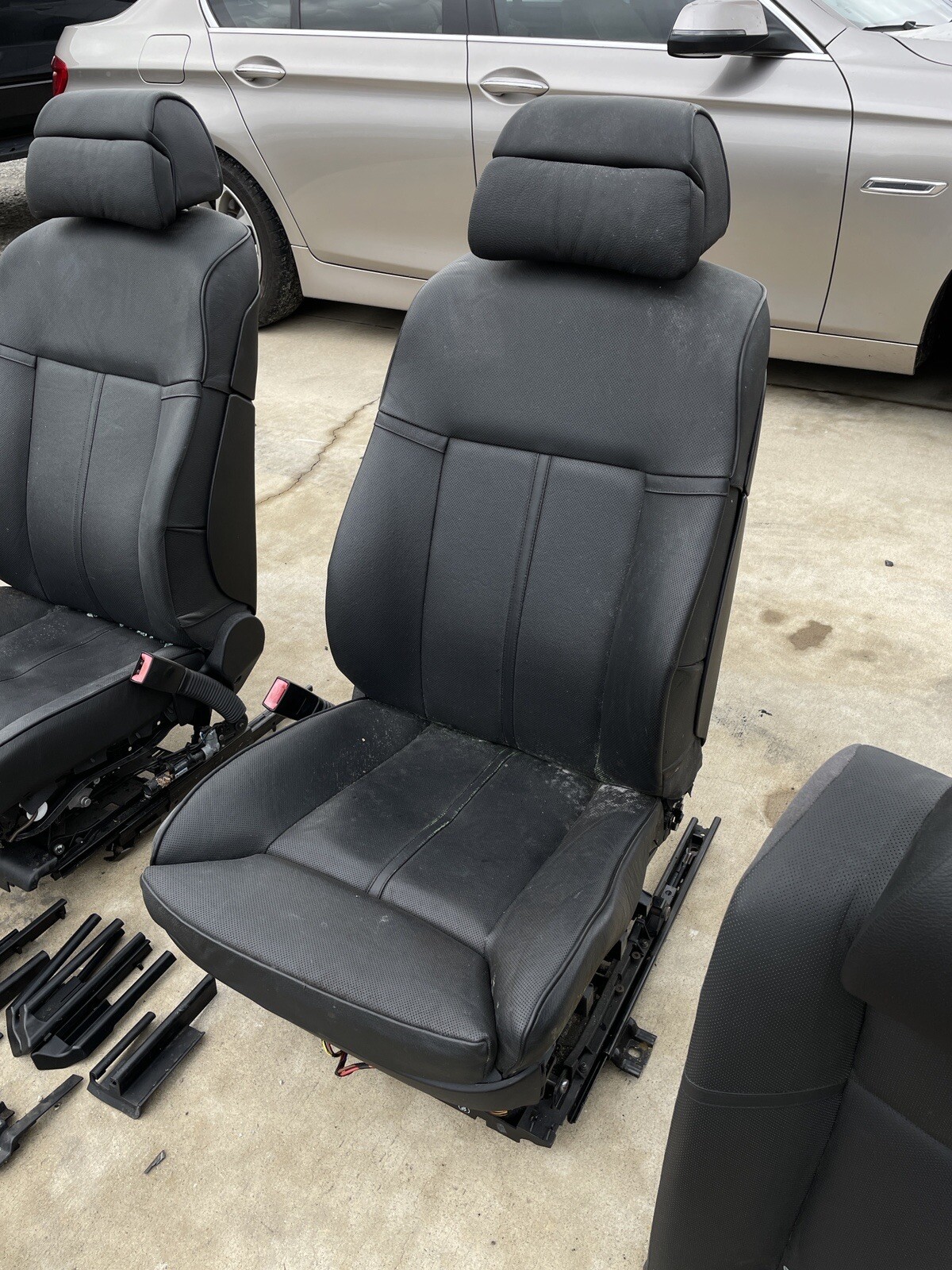 2006 2007 2008 BMW 7 SERIES E66 E65 SEATS LEATHER INTERIOR BLACK FRONT ...