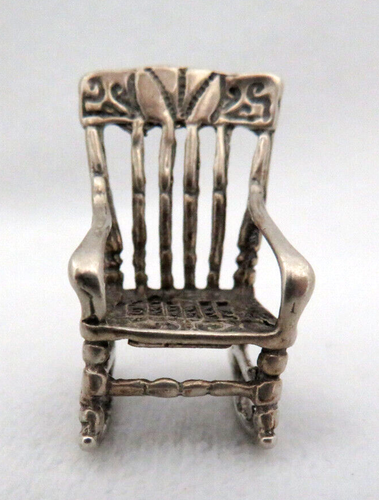 Miniature European 800 Solid Silver Rocking Chair Figurine | eBay Australia