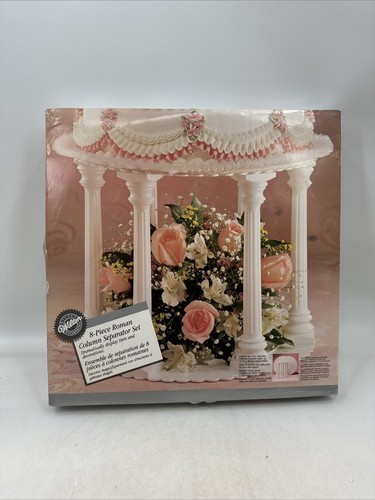 WILTON Roman Column & Plate Set 8 Pieces 2-18" Plates 6-13.7" Columns ...