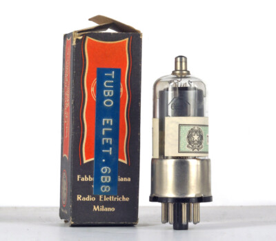6B8GT/6B8 FIVRE NOS ITALY Tube Röhre Lampe TSF Valvola Valve Valvula ...