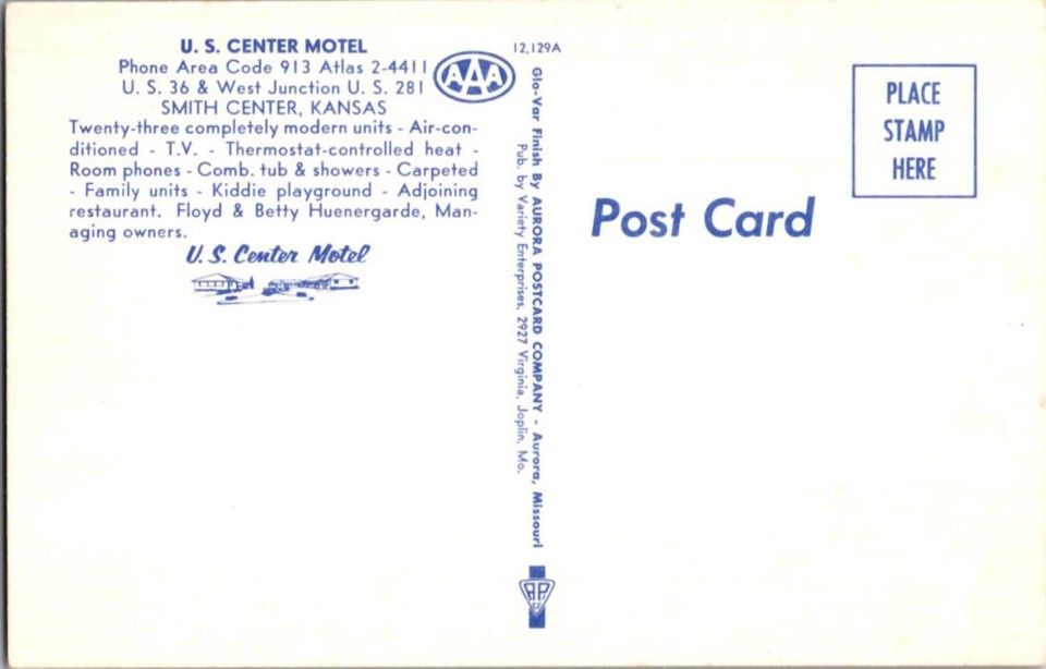Smith Center Kansas KS : MOTEL SCENE o/18 BC7862 | eBay