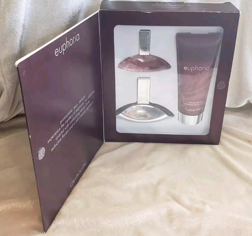 3 pc CALVIN KLEIN Euphoria Eau de Parfum .5, 1 oz, Sensual Skin Lotion ...