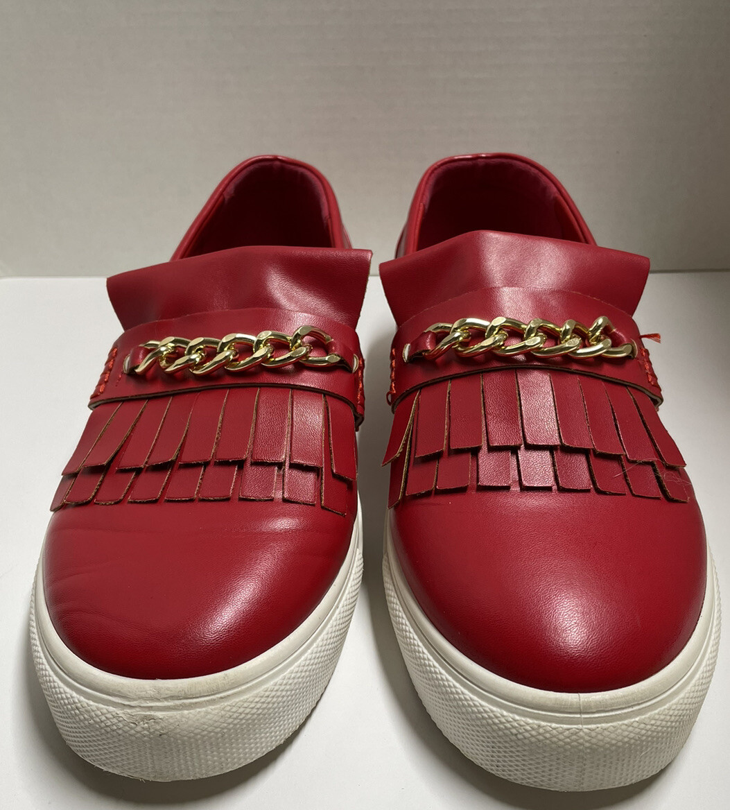 Tim Evans England Shoes Men’s Red with Gold Accents S… - Gem