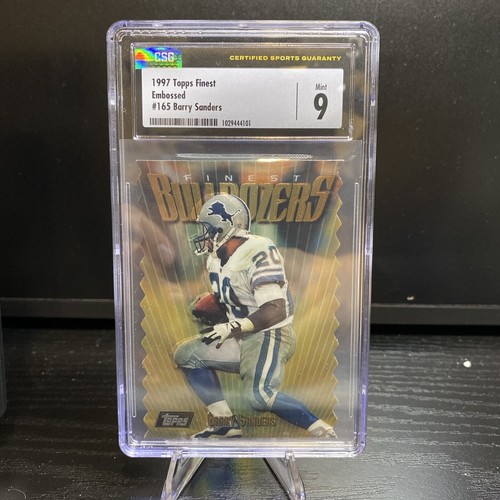 1997 topps finest barry sanders embossed di cut CSG 9 #165 RARE | eBay