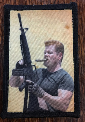 Walking Abraham with M16 Morale Patch Tactical Military Army Badge Hook ...