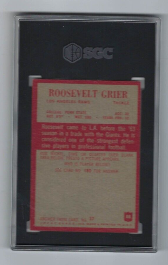 1965 Philadelphia football card 88 Roosevelt Grier Los Angeles Rams ...