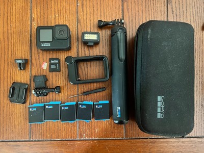GoPro HERO9 Black Bundle With 5 Batteries, Media Mod, Selfie Stick, and ...