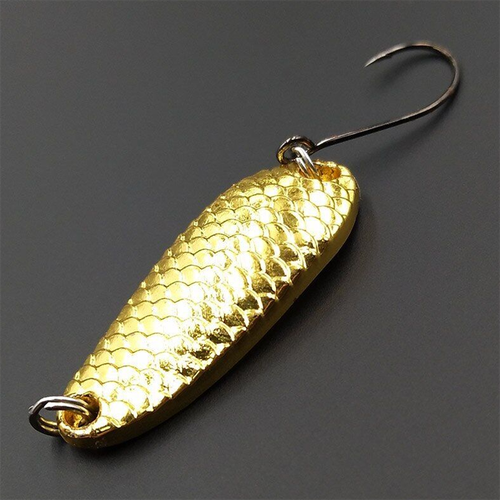 10PCS Spoon Fishing Lures Scale Pattern River Stream Freshwater Bass ...