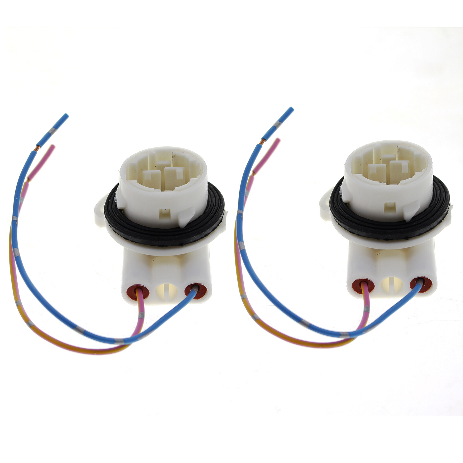2x Socket 2 Wire Harness for 4156, 3156 Bulb Tail Side Running Light ...