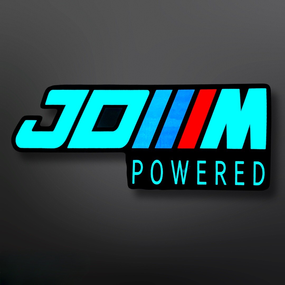 JDM BMW Car Window Electric LED Stickers Panel- 5 Flashing Modes - 2JZ ...