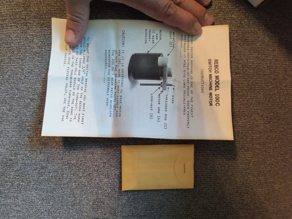 Rebco Model 100c Switch Machine Motor. | eBay