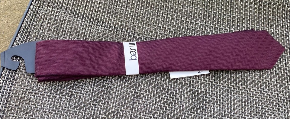 ~Men's Bar III New Herrington Burgundy Tie~NWT's~$55.00 | eBay UK