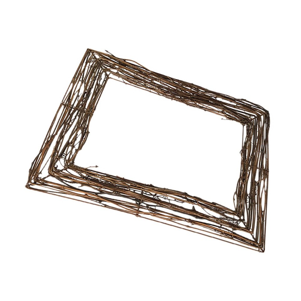 Square Rattan Wreath Vine Branch Wreath Hanging Wreaths Decoration ...