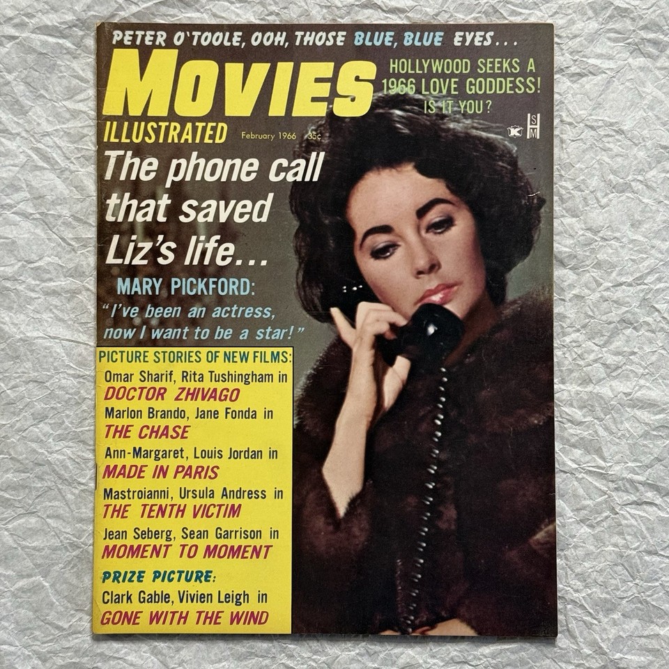 Vintage Movies Illustrated Magazine February 1966 - Elizabeth Taylor ...