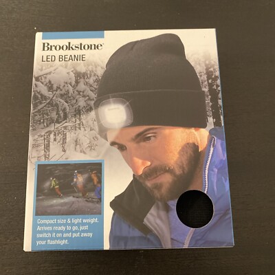 Brookstone LED Beanie Knit Hat New Factory Sealed | eBay