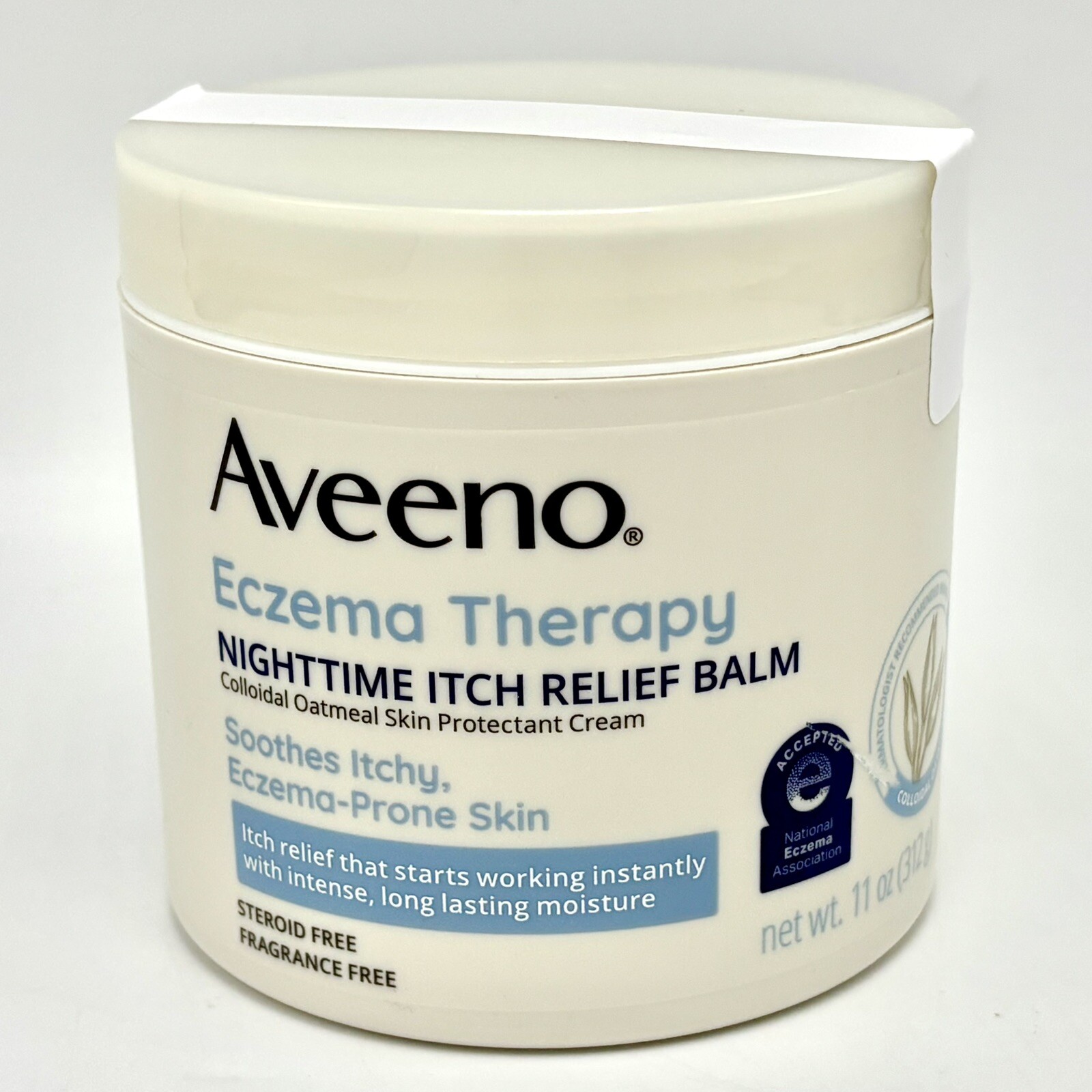 Aveeno Eczema Therapy Nighttime Itch Relief Balm 11 oz Tub Colloidal Oatmeal