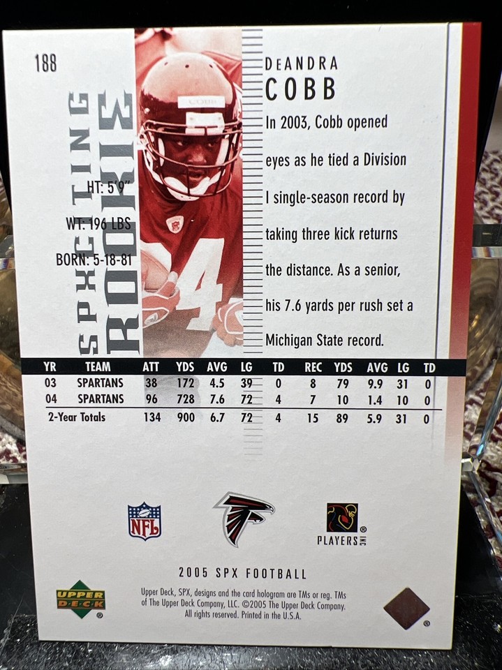 2005 SPx SPxciting Rookie 45/499 DeAndra Cobb #188 Rookie RC | eBay