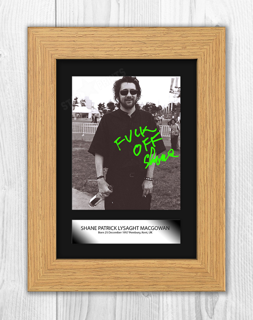 Shane MacGowan Pogues A4 reproduction signed | Grelly UK
