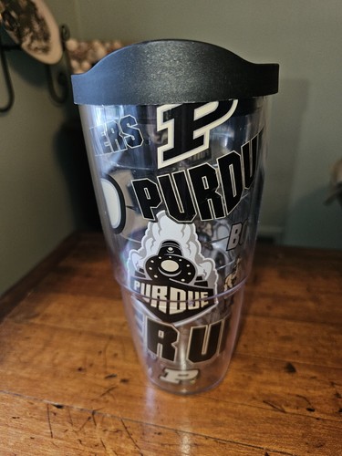 Tervis Purdue Boilermakers Travel Mug 24 Oz All Over Logo Black Lid Nice College | eBay